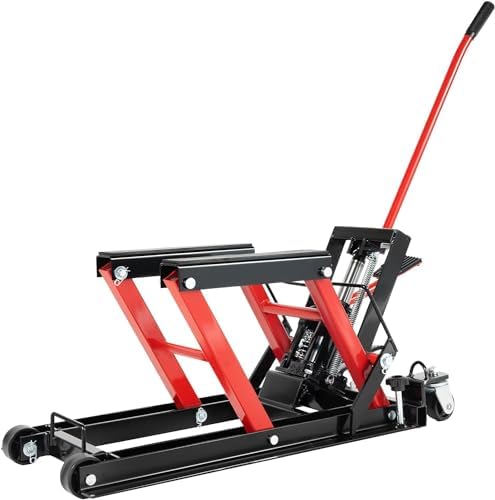 Loohacp Motorcycle ATV Quad Hydraulic Lift Jack 680kg Adjustable Height ...