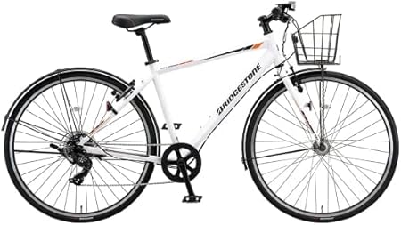 Amazon | 自転車 クロスバイク ブリヂストン(BRIDGESTONE) カゴ付きTB1 P.Xスノーホワイト 27インチ 420mm 2022年モデル TB422-BK ...