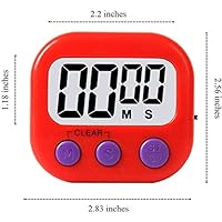 Amazon.com: 12 Pack Small Digital Kitchen Timer Magnetic Back and ON/Off Switch,Minute Second ...