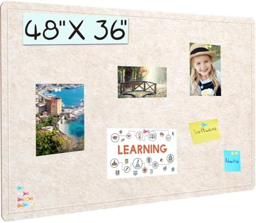 Large Bulletin Board, 48 X 36 inches Felt Board Notice Pin Board, 4' x ...