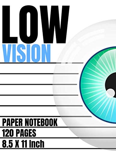 Low Vision Paper Notebook: Bold Line Paper For Low Vision,Visually ...