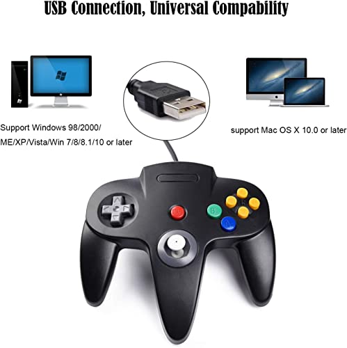 Snapklik.com : Miadore 2 Pack USB Wired N64 Controller, Classic N64 PC ...