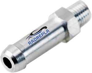 Amazon.com: RADREPLA Universal Aluminum Radiator Overflow Nipple Barb Fitting Pipe Hose ...