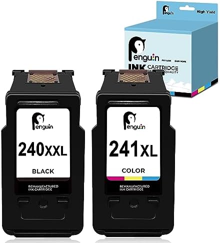 Penguin 240 XXL 241 XL Ink Cartridges for Canon PIXMA MG3620 MG3600 ...