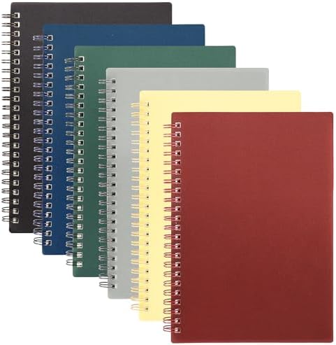 Amazon.com : 6 Pcs A5 Spiral Notebooks for Work, 160 Pages 8.3 x 5.9in ...