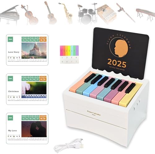 Amazon.com: Piano Calendar 2025, 8 Adjustable Sound Effects Music ...