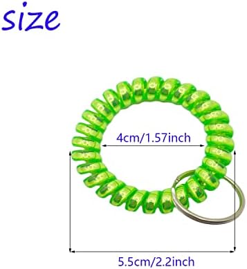 Amazon.com: 10 Pack Colorful Spring Wrist Coil Keychain coil bracelets ...