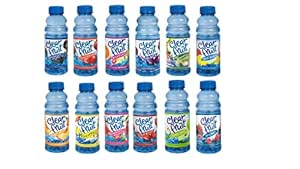 Amazon.com: 12 Pack Clear Fruit Water 20 Ounce Bottles Non Carbonated Water Beverage (12 Flavor ...