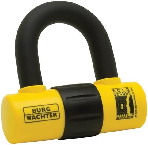 Burg-Wächter 100D Y Sold Secure Gold Motorbike, Single U Lock : Amazon ...