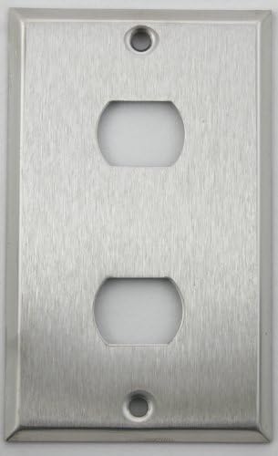 Brushed Satin Stainless Steel 1 Single Gang Wall Plate for 2 Despard ...