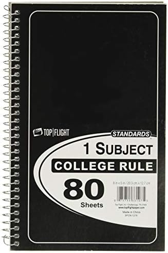 Amazon.com : Top Flight Boss Poly Cover 3-Subject Wirebound Notebook ...