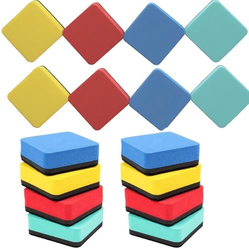 OWLKELA Dry Erase Erasers, Magnetic Whiteboard Erasers 8 Pack, Magnetic ...