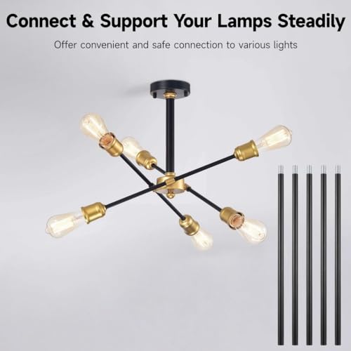 Snapklik.com : Matte Black M10 Threaded Extension Rod, 10 PCS 12 Inches ...