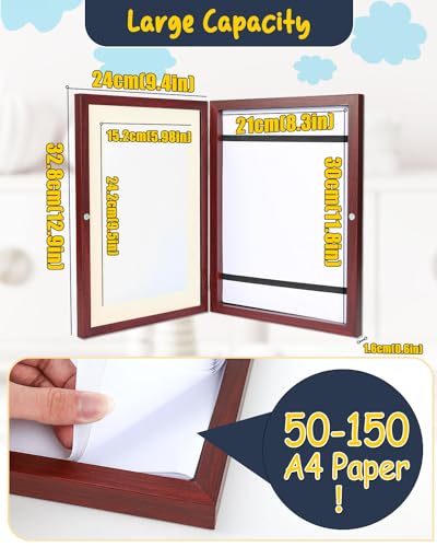 Ciscle Kids Art Frames, 2 Pack A4 Fillable Front Opening Photo Frames ...