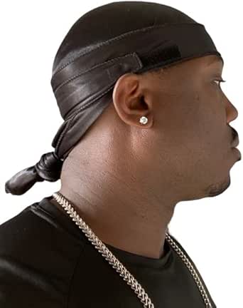 Amazon.com: MillRag The no Tying durag Black : Sports & Outdoors