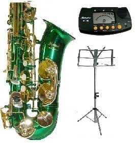 Amazon.com: Merano E Flat Green Alto Saxophone with Case,Mouth Piece ...