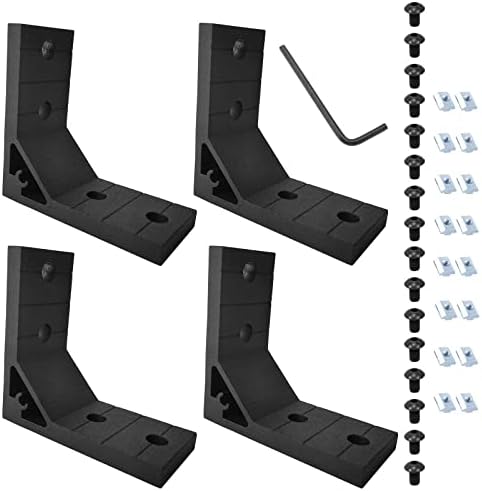 Amazon.com: SeekLiny 4Pcs 4040 Corner Brackets Set with 16Pcs M8 T Slot ...