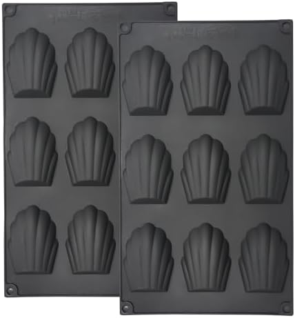 Mini Madeleines Baking Tray, 2pcs Madeleine Silicone Baking Mould,20 ...