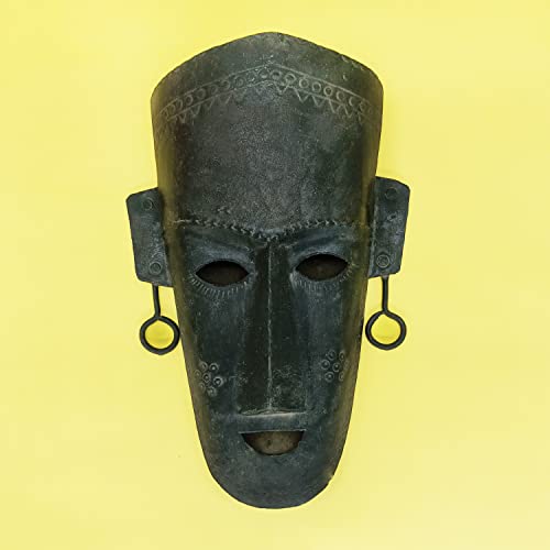 Shabari Emporium Handmade Wrought iron Tribal Mask Decorative Showpiece ...