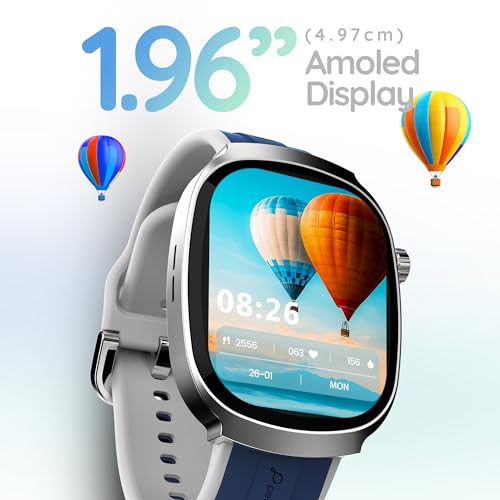 Pebble Axis 1.96 inch Amoled Display, Quick Notification, AOD, BT ...