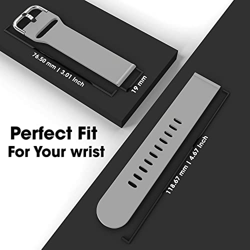 INEFABLE 19mm Smartwatch Strap Metal Buckle Compatible with Noise ...