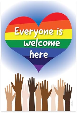 Amazon.com: ZOCO – Everyone is Welcome Here Poster – 12 x 18 Laminated ...