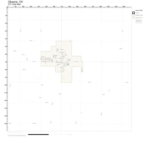 ZIP Code Wall Map of Okeene, OK ZIP Code Map Laminated: Amazon.com ...