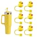 Amazon.com: 6Pcs Straw Cover Cap for Stanley Cup,Mini Duck Silicone ...