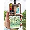 Amazon.com: Mini Portable Watercolor Palette, 9 Color Sketchbook ...