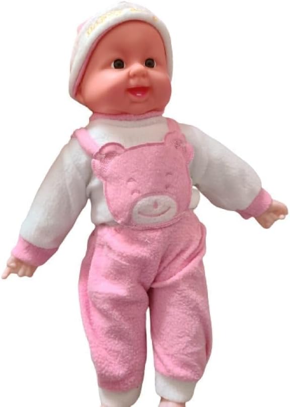 DHARMISHO Baby Laughing Musical Boy Doll (40 cm) with Touch Sensors ...