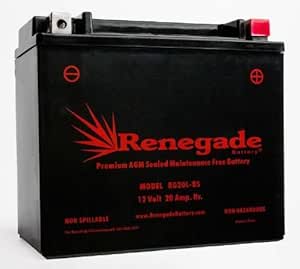 Amazon.com: RG20L-BS 400+ CCA's; Replacement Ski-Doo Battery for (2014 ...