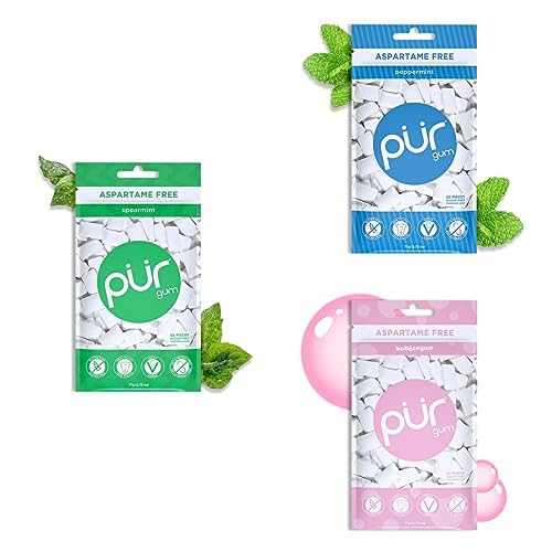 Amazon.com : PUR Gum | Aspartame Free Chewing Gum | 100% Xylitol ...