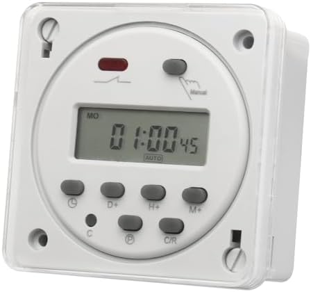 Baomain THC15A DC/AC 12V Digital LCD Power Programmable Timer Switch Relay 16A Amp - Amazon.com