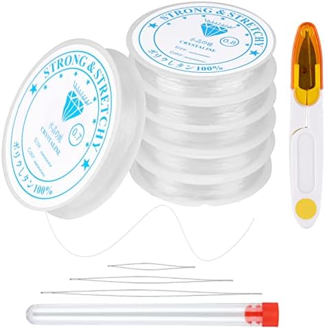 Svalor 6 Rolls Elastic String for Bracelets, 0.4mm-1.0mm Bracelet ...