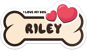 Amazon.com - Riley Dog Name Sticker - Waterproof Vinyl Decal for Car ...