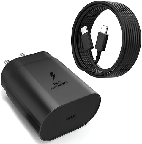 Samsung Original 25W Type-C Travel Adaptor with Cable, Black : Amazon.in