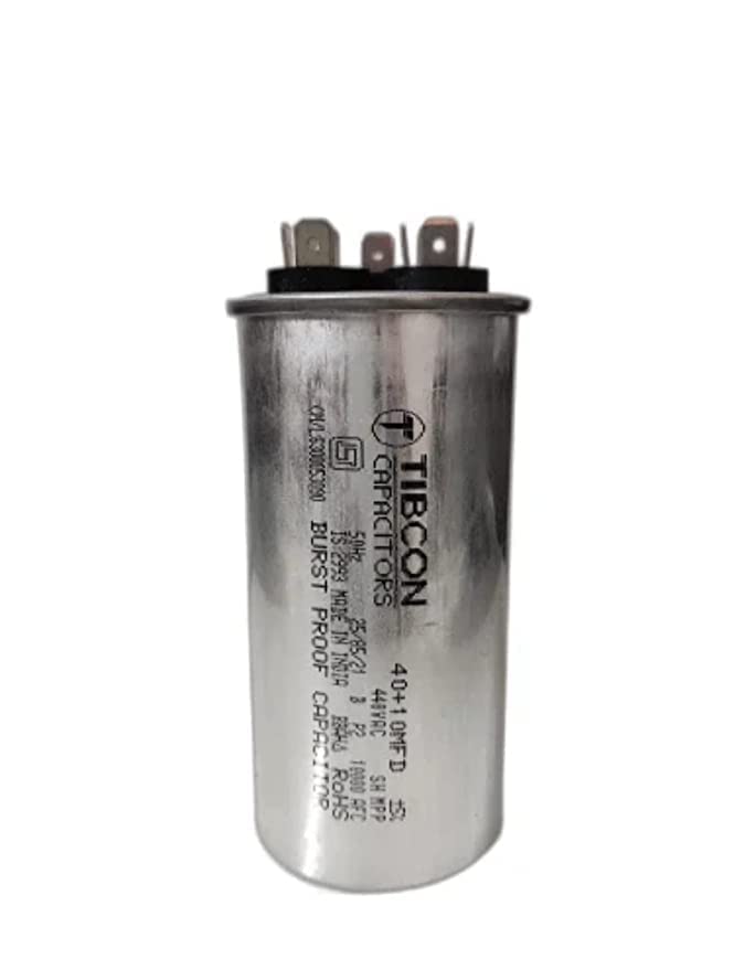 M&M HARIS Tibcon Capacitor 40+10 MFD 440V for (1.5 Ton & 2 Ton) Air ...