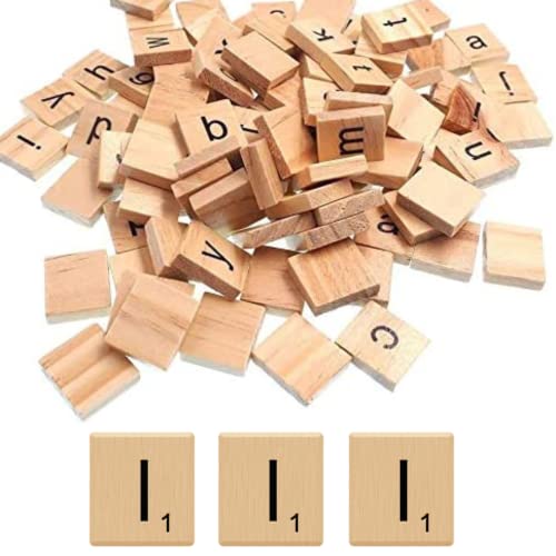 Glamified Pack of 100 – I Scrabble Tiles – Same Letters Bags -WOODEN ...