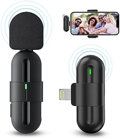 Amazon.com: Wireless Lavalier Microphone for iPhone iPad,2023 Clip on ...