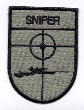 IRON ON EMBROIDERED PATCH SNIPER : Amazon.co.uk: Home & Kitchen