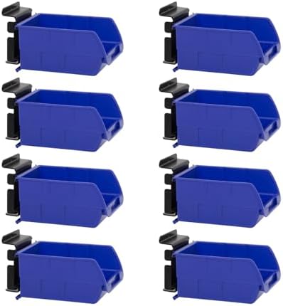Amazon.com - 8-Pack, Small Slatwall Bins with Mount Plate , Heavy Duty ...
