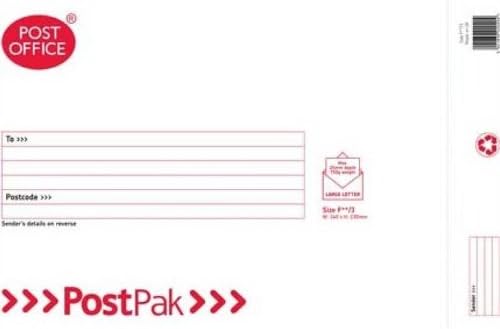 Postpak Paket, Postpaket, Größe F F weiß Featherpost, Weiß/Rot, 100 ...