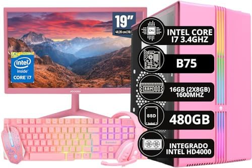 PC Gamer Completo Intel Core I7 3.4GHz 16GB DDR3 SSD 480GB Monitor 19 ...