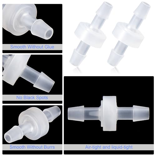 Snapklik.com : PAGOW 1/4 Inch Check Valve, 4 Packs 6mm One-Way Barb ...