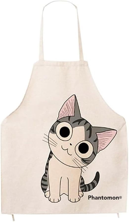 Amazon.com: Phantomon Women's Cute Japanese Cartoon Chef Apron - White ...