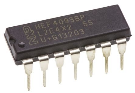 Quadruple 2-input NAND Schmitt trigger - HEF4093BP - Pack of 25Pcs ...