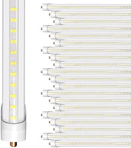 ONLYLUX 8ft LED Bulbs, 8 Foot LED Tube Light (20 Pack) 45W 6000lm 6500K ...