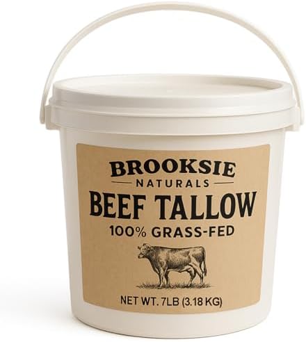 Amazon.com: 100% Pure & Grass Fed Beef Tallow 7 Lb. Rendered Bulk | No ...