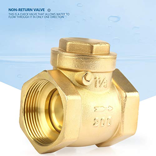 Brass Check Valve, DN40 BSP BSP 1-1/2" Female Thread Brass Non-Return ...