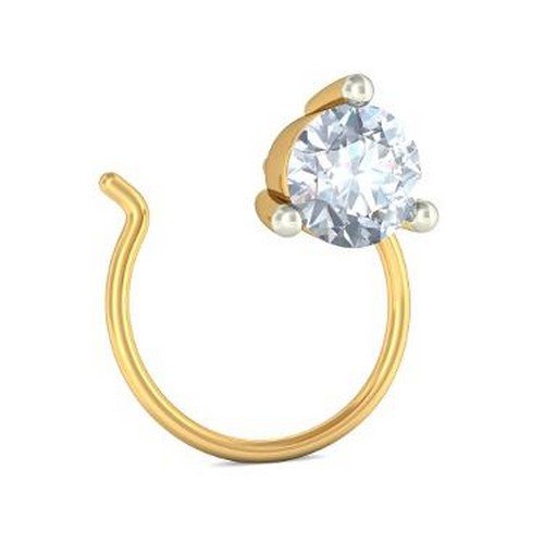 Buy Bluestone Yellow Gold and Diamond Nose Pin at Amazon.in